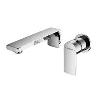 China AG4202 Wall Basin Mixer , 200mm 120mm Wall Hung Bathroom Faucet for sale