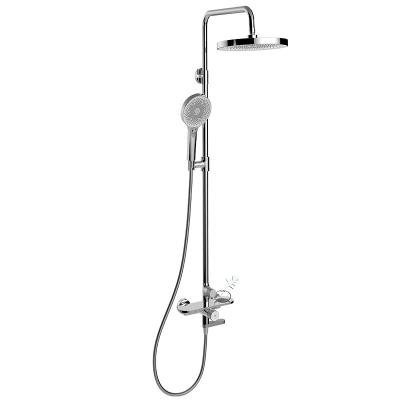 China H 817-1207mm Wall Mount Shower Faucet Set Round Headshower Handshower for sale