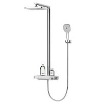 China Thermostatic Rainfall Bath Shower Mixer Set D 411mm H 1132mm for sale