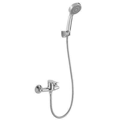 China ABS Round Handshower Single Lever Bathroom Wall Mount Body Brass Shower Household for sale