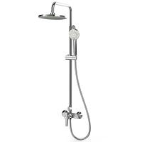 China Rainfall Hand Shower Mixer Set Round Hotel Household Sanitary Ware for sale
