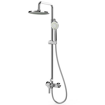 China Rainfall Hand Shower Mixer Set Round Hotel Household Sanitary Ware for sale