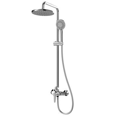 China Rainfall Polished Chrome Shower Set Household Wall For Hotel for sale