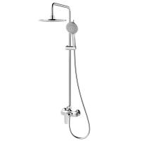 China Polished Hand Shower Mixer Set H1050mm With Slide Bar Brass Chrome for sale