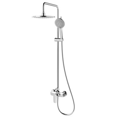 China Polished Hand Shower Mixer Set H1050mm With Slide Bar Brass Chrome for sale