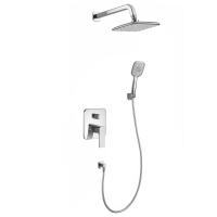 China Rain Shower Set Multifunction Square Hand Shower Modern Style Built-in Shower System Bathroom for sale