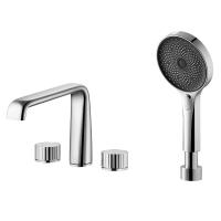 China Brass Bathtub Shower Mixer , Hot Cold Water Bathtub Hand Shower for sale