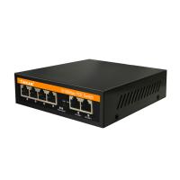 China 6 Port Fast Ethernet PoE Switch 4 PoE Ports 2 Uplink Ports 10/100Mbps Unmanaged IEEE 802.3af/at 250m Extend VLAN Metal Case Built-in Power Supply TCE-PS4306N for sale