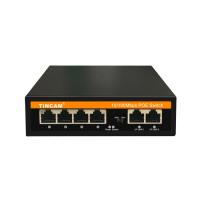 China 6 Port Fast Ethernet PoE Switch 4 PoE Ports 2 Uplink Ports 10/100Mbps Unmanaged IEEE 802.3af/at 250m Extend VLAN Metal Case Built-in Power Supply TCE-PS4306N for sale