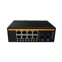 China 2*1000M fiber ports+8*100M RJ45 ports Industrial POE Switch for sale