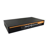 China 19 Port Fast Ethernet Switch 16 X 10 100Mbps RJ45 2 Gigabit RJ45 Uplink 1 Gigabit SFP Fiber Port Unmanaged Metal Network Switch TBC S4116N 3PF for sale