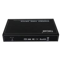 China 10/100/1000M single mode single fiber 8 fiber ports & 2 RJ45 ports fiber switch （External） for sale