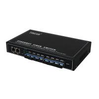 China 10/100/1000M single mode single fiber 8 fiber ports & 2 RJ45 ports fiber switch （External） for sale