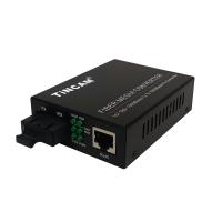 China TiNCAM 10/100/1000M single mode dual fiber External power supply Fiber Media Converter for sale