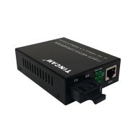 China TiNCAM 10/100/1000M single mode dual fiber External power supply Fiber Media Converter for sale