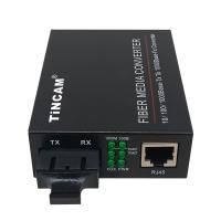 China TiNCAM 10/100/1000M single mode dual fiber External power supply Fiber Media Converter for sale