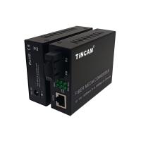 China TiNCAM 10/100/1000M single mode dual fiber External power supply Fiber Media Converter for sale