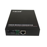 China TiNCAM 10/100/1000M single mode single fiber SC 20KM Internal power supply Fiber Media Converter for sale