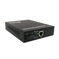 China TiNCAM 10/100/1000M single mode single fiber SC 20KM Internal power supply Fiber Media Converter for sale