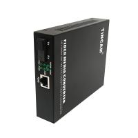 China TiNCAM 10/100/1000M single mode single fiber SC 20KM Internal power supply Fiber Media Converter for sale