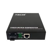 China TiNCAM 10/100/1000M single mode dual fiber SC 20km Internal power supply Fiber Media Converter for sale