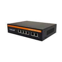 China 4-Port Gigabit PoE Switch with 2 Gigabit Uplink Ports IEEE 802.3af/at 30W per Port 65W Built-in Power Supply TBC-PS5106N for sale