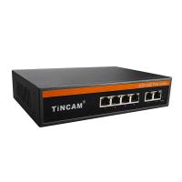 China 4-Port Gigabit PoE Switch with 2 Gigabit Uplink Ports IEEE 802.3af/at 30W per Port 65W Built-in Power Supply TBC-PS5106N for sale