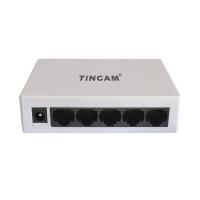 China 5-Port Gigabit Ethernet Switch Unmanaged Plug & Play Network Switch 10/100/1000Mbps RJ45 Desktop Plastic Housing External 5V Power Adapter TBC-S5005ES for sale