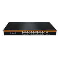 China 26 Port Gigabit Ethernet Switch 24 x Gigabit RJ45 Ports + 2 x Gigabit Uplink Ports 1U Rack Mount Unmanaged Network Switch TBC-S5024U-2G for sale