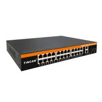 China 24 Port Gigabit PoE Switch 28-Port Ethernet Switch with 24 PoE+ Ports 2 Gigabit RJ45 Uplink 2 Gigabit SFP Slots IEEE 802.3af/at 200W Rackmount TBC-PS5124N-4PF for sale