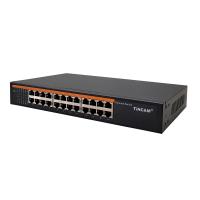 China 24 Port 10/100Mbps Fast Ethernet Switch Unmanaged Network Switch Rackmount/Desktop Metal Switch Internal Power Supply TBC-S4024N for sale
