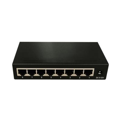 China 8 Port 10/100Mbps Fast Ethernet Switch Unmanaged Desktop Network Switch Metal Housing Plug and Play TBC-S4008E for sale