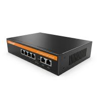China 6 Port Fast Ethernet PoE Switch 4 PoE Ports 2 Uplink Ports 10/100Mbps Unmanaged IEEE 802.3af/at 250m Extend Metal Case TBC-PS4306N for sale