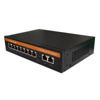 China 10 Port Fast Ethernet PoE Switch 8 PoE Ports 2 Uplink Ports 250m Extend VLAN IEEE 802.3af/at 120W Unmanaged Metal Network Switch TBC-PS4310N for sale
