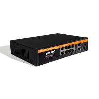 China 11 Port Gigabit BT PoE Switch 8 PoE++ Ports 2 RJ45 Uplink 1 SFP Uplink IEEE 802.3af at bt AI Watchdog VLAN 250m Extend 120W TBC-PSD5111N12-3PF for sale