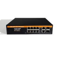 China 12 Port Gigabit AI Smart PoE Switch 8 PoE+ Ports 4 BT 60W PoE++ Ports 2 RJ45 Uplink 2 SFP IEEE 802.3af at bt Unmanaged 200W TBC-PSD5112N20-4PF for sale