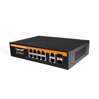China 12 Port Gigabit AI Smart PoE Switch 8 PoE+ Ports 4 BT 60W PoE++ Ports 2 RJ45 Uplink 2 SFP IEEE 802.3af at bt Unmanaged 120W TBC-PSD5112N12-4PF for sale