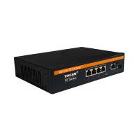 China 6 Port Gigabit PoE++ Switch 4 PoE Ports 1 Uplink RJ45 Ports  1 SFP Uplink IEEE 802.3af at bt 120W PoE Budget Desktop Metal Case TBC-PSD5106N-1PF for sale