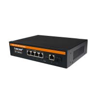 China 6 Port Gigabit PoE++ Switch 4 PoE Ports 1 Uplink RJ45 Ports  1 SFP Uplink IEEE 802.3af at bt 120W PoE Budget Desktop Metal Case TBC-PSD5106N-1PF for sale