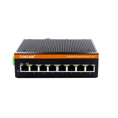 China 8-Port Gigabit Industrial Ethernet Switch & PoE Switch PoE & Non-PoE Dual DC12-52V Power -40°C to 85°C DIN-Rail Mount TBC-GFS2508 / TBC-GFPS2508 for sale