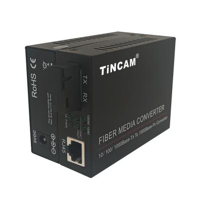 China Gigabit Fiber Media Converter 1G 1-Port RJ45 to SC Single-Mode Single-Fiber 20km 1310/1550nm AC 220V TCE-MD2612E-S20AB for sale
