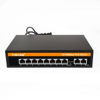 China 8-Port 10/100Mbps PoE Switch with 2 Uplink Ports 250m Extend VLAN IEEE 802.3af/at 96W Built-in Power Supply Unmanaged Metal Network Switch TNC-EPS4310N9 for sale