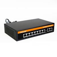 China 8-Port 10/100Mbps PoE Switch with 2 Uplink Ports 250m Extend VLAN IEEE 802.3af/at 96W Built-in Power Supply Unmanaged Metal Network Switch TNC-EPS4310N9 for sale