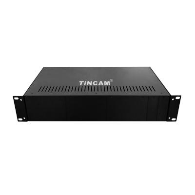 China 2U 14-Slot Fiber Media Converter Chassis 19-Inch Rack Mount Dual AC Power Supply TBC-RM1400-AC for sale