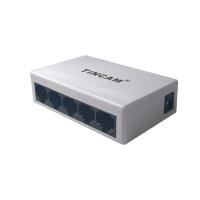 China 5 Port 10/100Mbps Fast Ethernet Switch Unmanaged Desktop Network Switch Plastic Housing Plug and Play External 5V Power Adapter TBC-S4005ES for sale