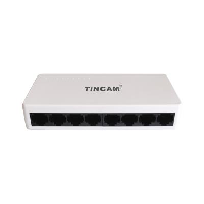 China 8 Port 10/100Mbps Fast Ethernet Switch Unmanaged Desktop Network Switch Plastic Housing Plug and Play TBC-S4008ES for sale