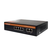 China 6 Port 10/100Mbps Passive PoE Switch with 4 Passive PoE Ports 2 Uplink Ports 48W 15V 250m Long Range TBC-FP4106N for sale