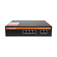 China 6 Port 10/100Mbps Passive PoE Switch with 4 Non-Standard PoE Ports 2 Uplink Ports 48W 24V 250m Long Range TBC-FP4206N-X for sale