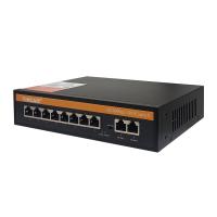 China 10 Port 10/100Mbps Passive PoE Switch with 8 Non-Standard PoE Ports 2 Uplink Ports 120W 24V 250m Long Range TBC-FP4210N-X for sale