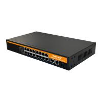 China 19 Port Passive PoE Switch with 16 Fast Ethernet Non-Standard PoE Ports 2 Gigabit Uplink Ports 1 Gigabit SFP Port 150W 200W 300W 24V 250m Long Range TBC-FP4216N-3PF-V for sale